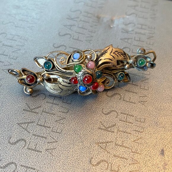 Source Unknown | Jewelry | Silvercolored Barrette With Decorative ...